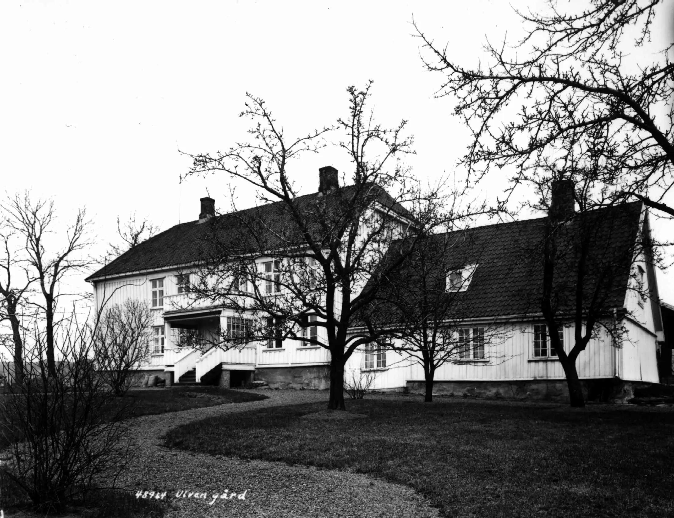 Ulven gård, Oslo, Østre Aker. Våningshuset sett fra hagen. - Norsk ...